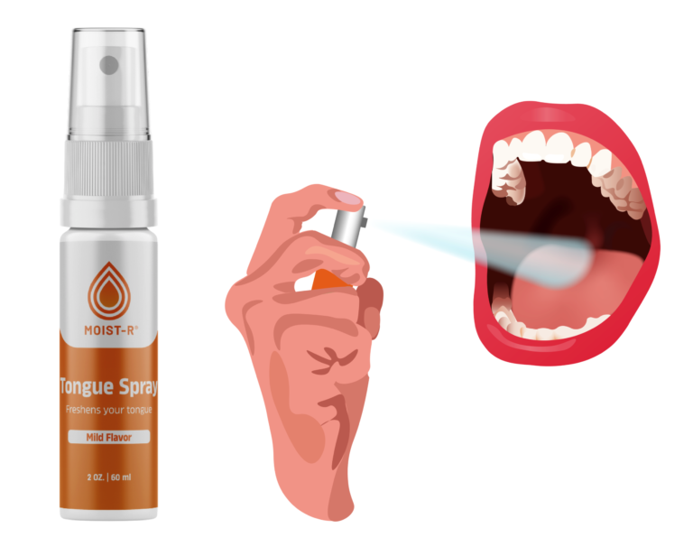 3. Moist-R TongSpray met hyaluronan en xylitol